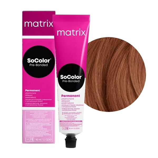 Matrix SoColor Pre-Bonded - Крем-краска для волос с бондером 6BC темный ...